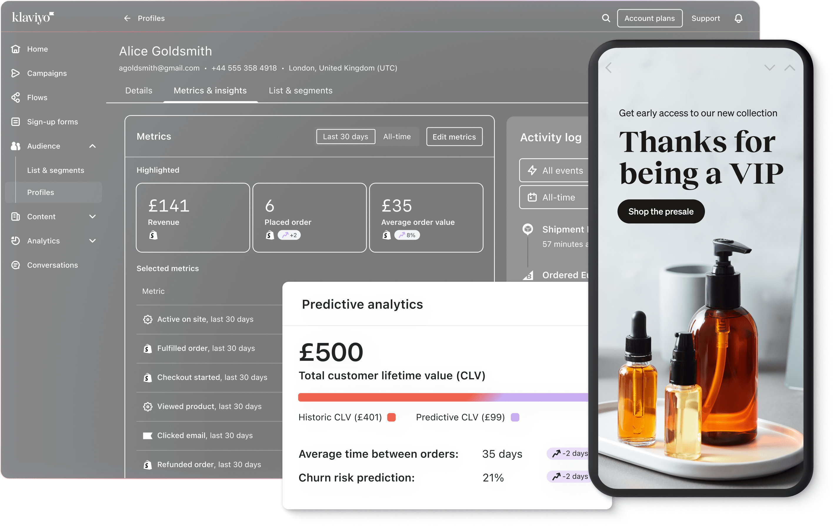 Klaviyo Marketing Automation Platform For Email Sms Push