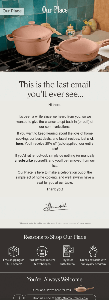 5 Win-back email examples + best practices to implement