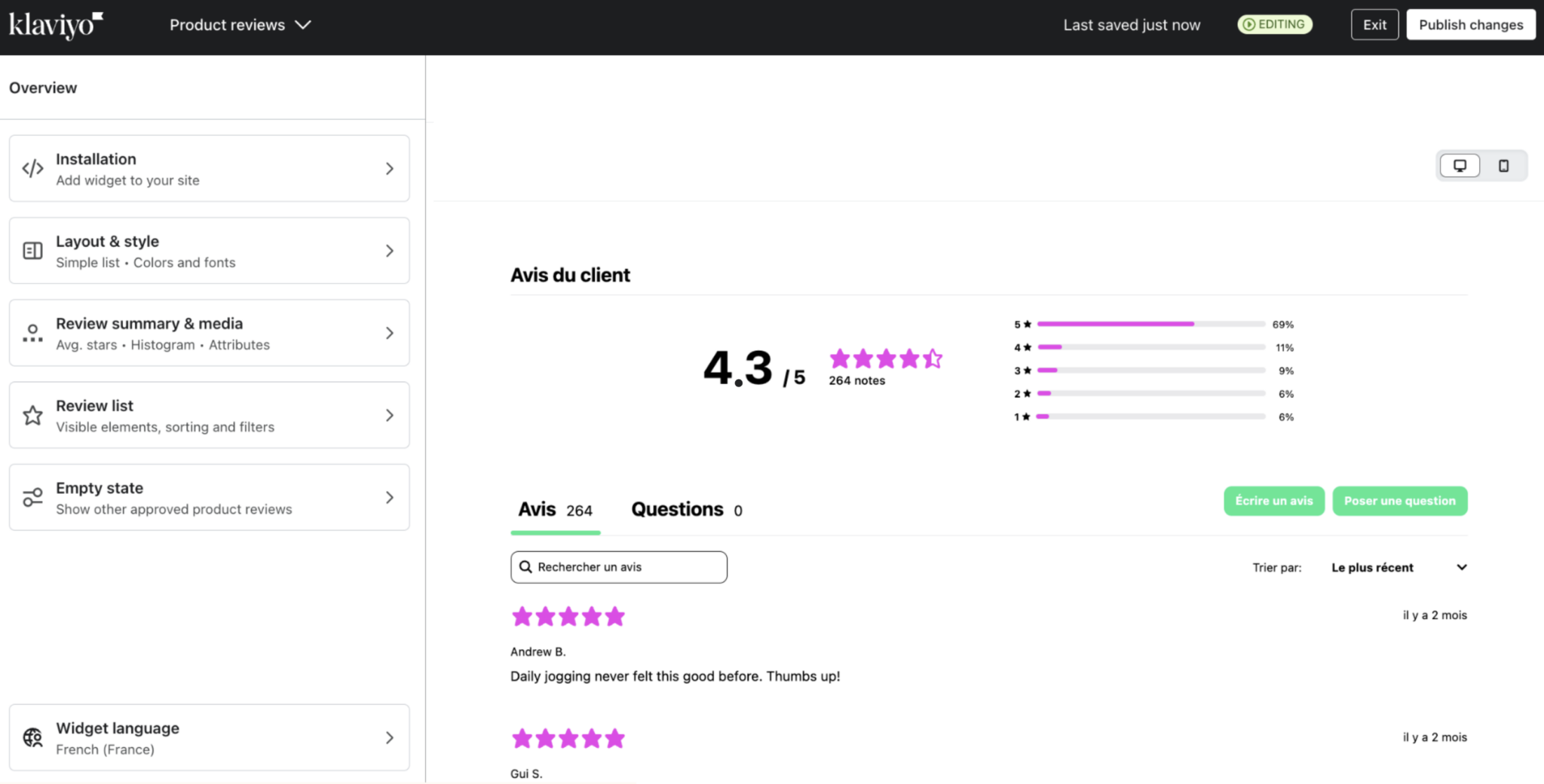 Reviews multi-language support | Klaviyo Product Features